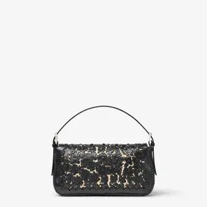 Fendi Baguette® 26424 Black Carved Leather Bag